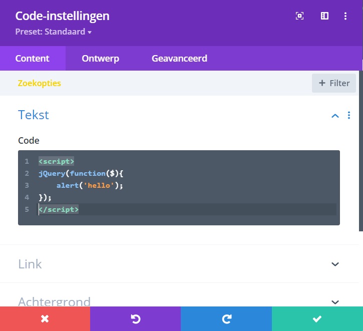 Webwerkplaats - Hoe kan ik Javascript toevoegen aan het Divi Theme?